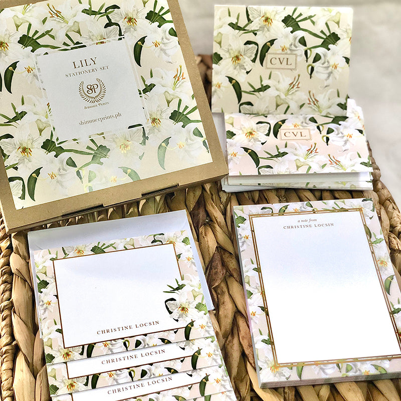 Lily Stationery Set – Shimmer Prints